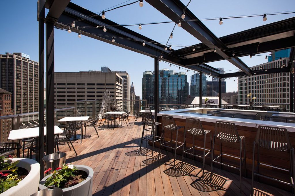 Steel Shade Structure - Chicago Roof Deck + Garden