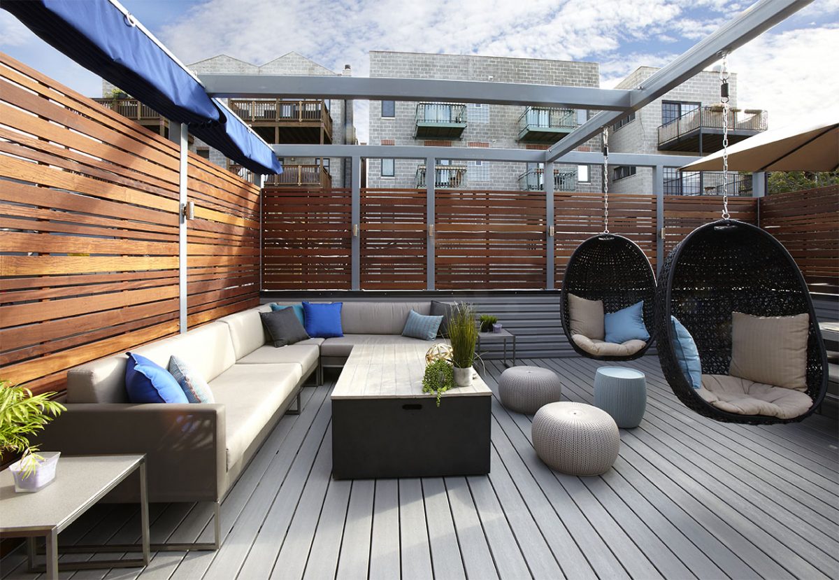 Steel Shade Structure - Chicago Roof Deck + Garden