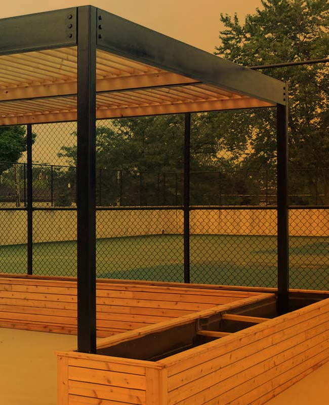 Floating Steel Shade Structure | Projects | Chicago Roof Deck + Garden