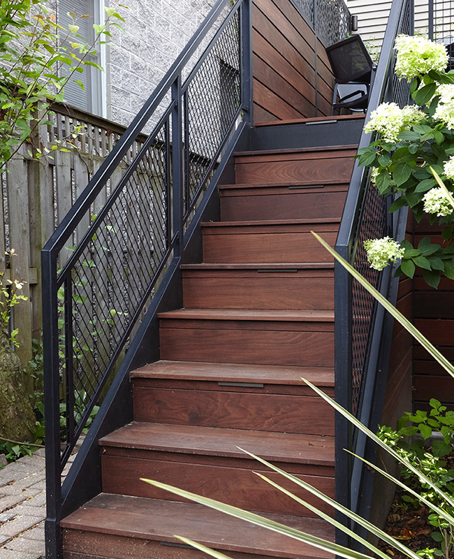 Steel Staircase | Elements | Chicago Roof Deck + Garden